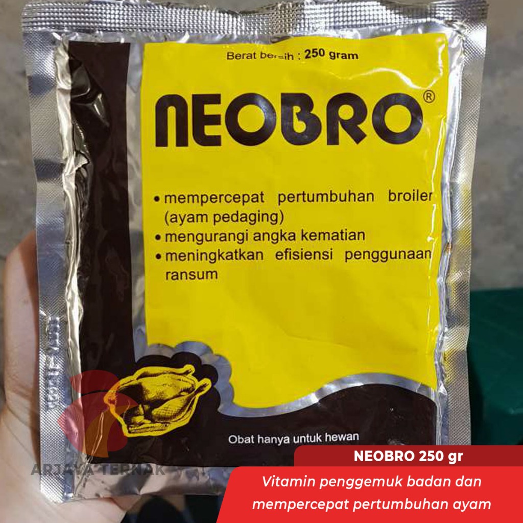 Jual Neobro 250 gram Vitamin pertumbuhan untuk ayam pedaging | Shopee ...