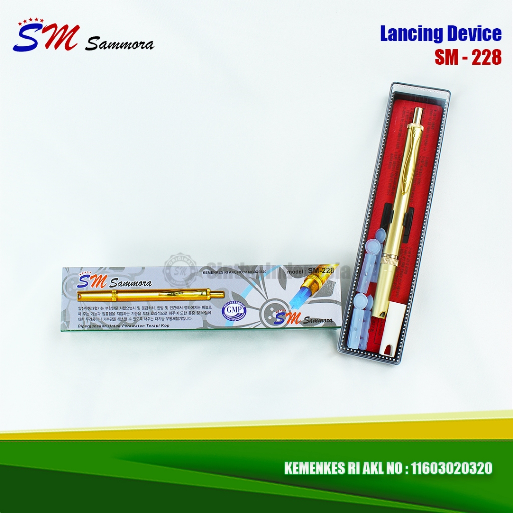 Jual Pena Bekam SAMMORA / SAMMORA Lancing Device Gold / SM-228 / Pen Bekam SM Gold | Shopee ...