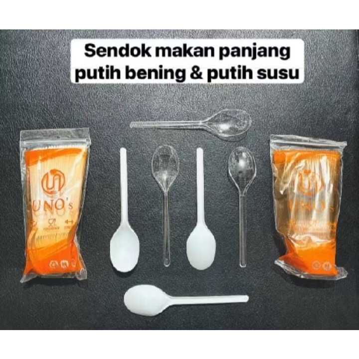 Jual PIYAMA_LIE/isi 25 pcs/sendok garpu bening dan putih susu | Shopee ...
