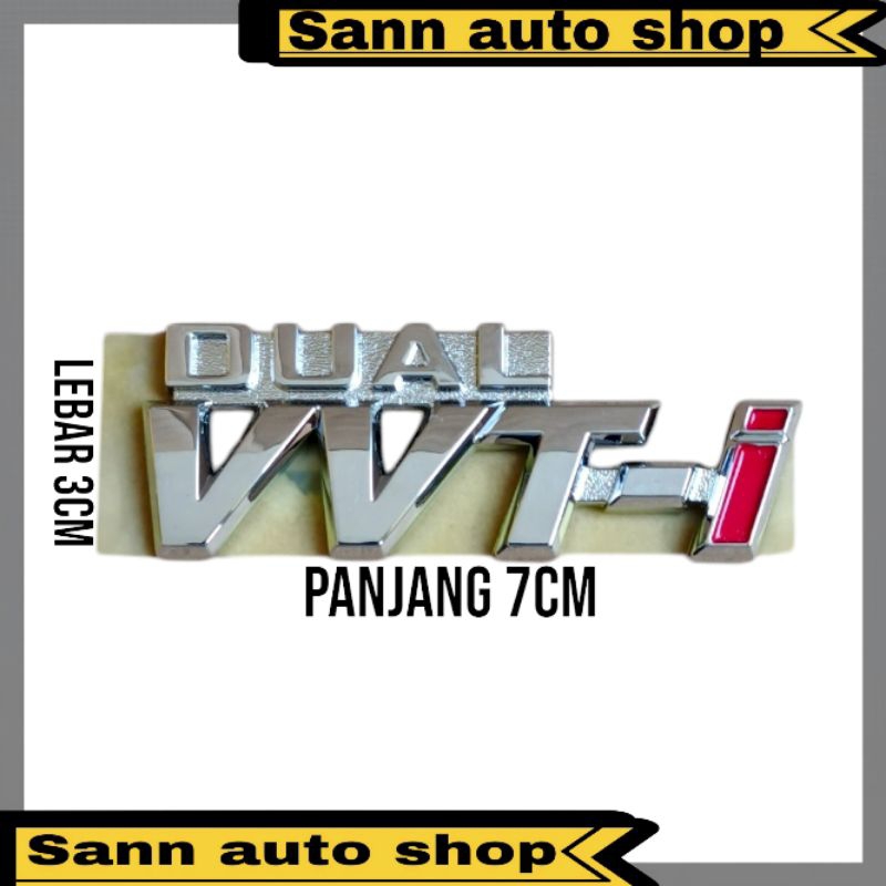 Jual Logo Emblem DUAL VVT-I Kecil Original Satuan / Logo Emblem DUAL ...
