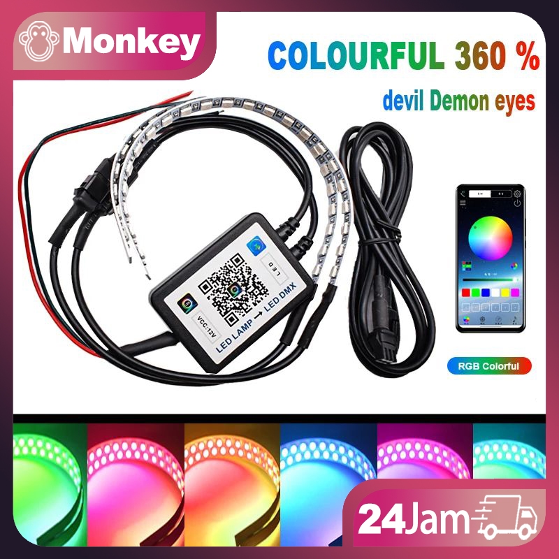 Jual Demon rgb/lampu led devil/koneksi bluetooth | Shopee Indonesia