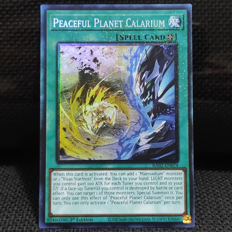 Jual Kartu Yugioh TCG Peaceful Planet Calarium Collector Rare CR ORI RA02 NM | Shopee Indonesia