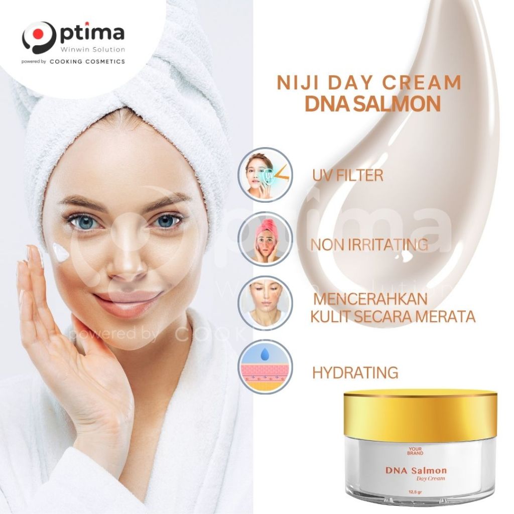 Jual Maklon Skincare NIJI Day Cream DNA Salmon 20gr Produk Sample Brand ...
