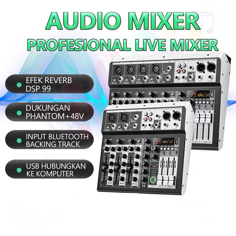 Jual KP4 Mixer Audio Mixer Kp4 - Channel Support Bluetooth MP3 USB KTV ...
