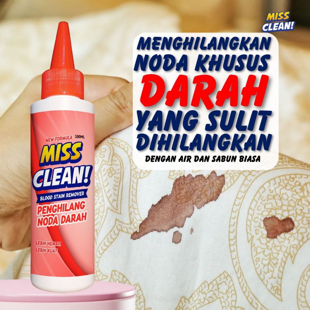 Jual Cairan Penghilang Noda Darah di Baju Sprei, Pembersih Noda Menstruasi Praktis | Shopee ...