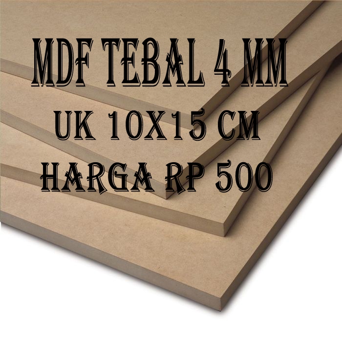 Jual PAPAN MDF 4mm Ukuran 10x15 cm | Shopee Indonesia