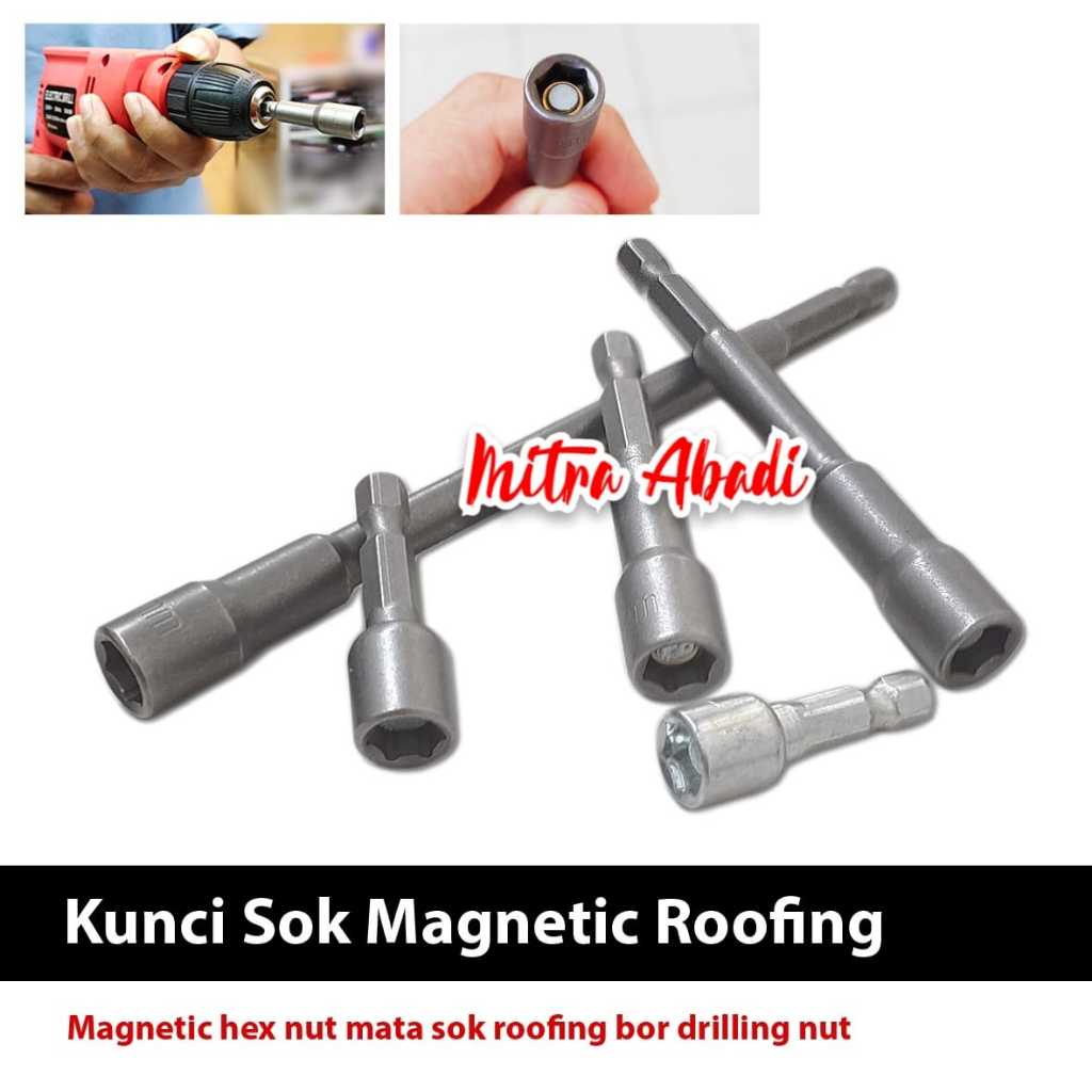 Jual Kunci Sok Magnetic Roofing / Magnetic Hex Nut / Mata Sok Roofing Bor Drilling Nut | Shopee ...