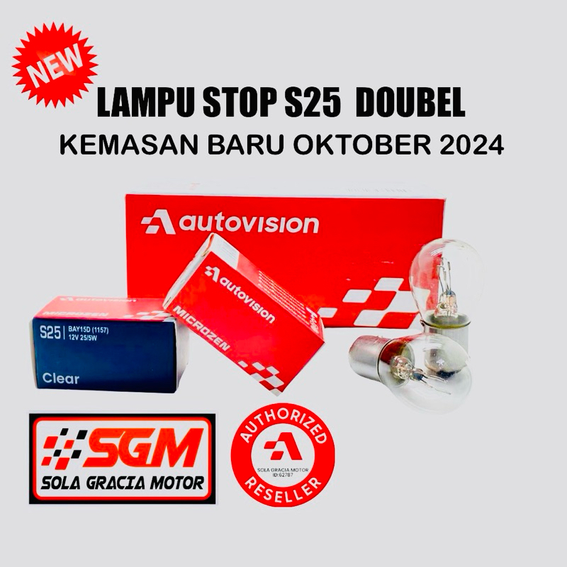 Jual Dop Stop Clear S25 Doubel Motor dan Mobil Autovision. | Shopee Indonesia