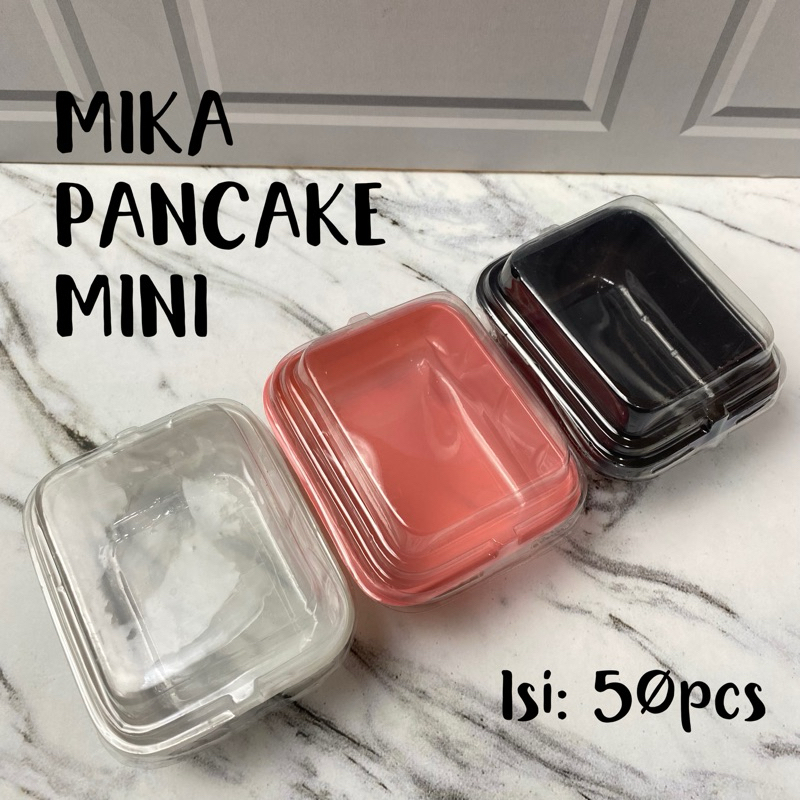 Jual [Isi 50] Mika Pancake Durian Mini Pink Hitam Ivory / Tray Mika ...