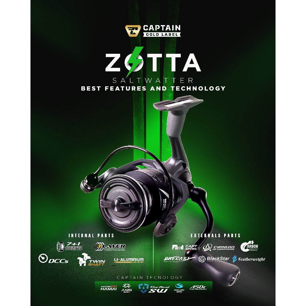 Jual Reel Pancing, Reel Captain G0LD LABEL ZOTTA 1000 2500 3000 ...
