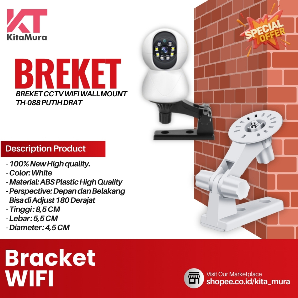 Jual Bracket CCTV Wifi Dinding Camera CCTV || Bracket Camera CCTV IP ...