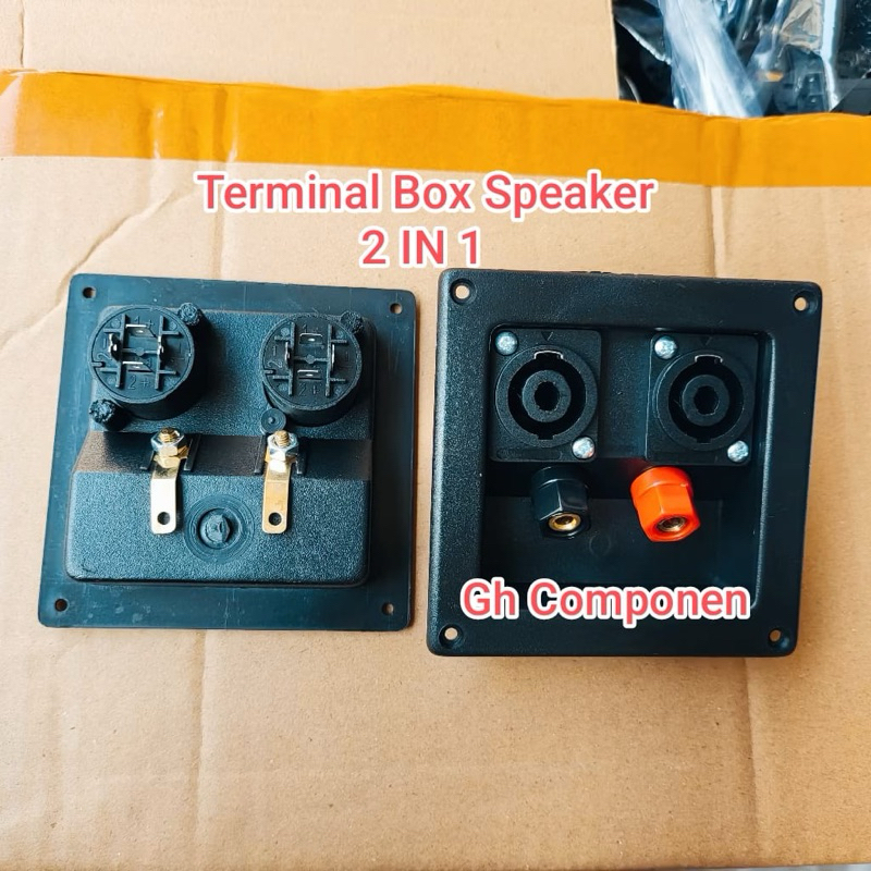 Jual TERMINAL BOX SPEAKER BIDING & 2 SOKET SPIKON (TERMINAL 2 IN 1 ...