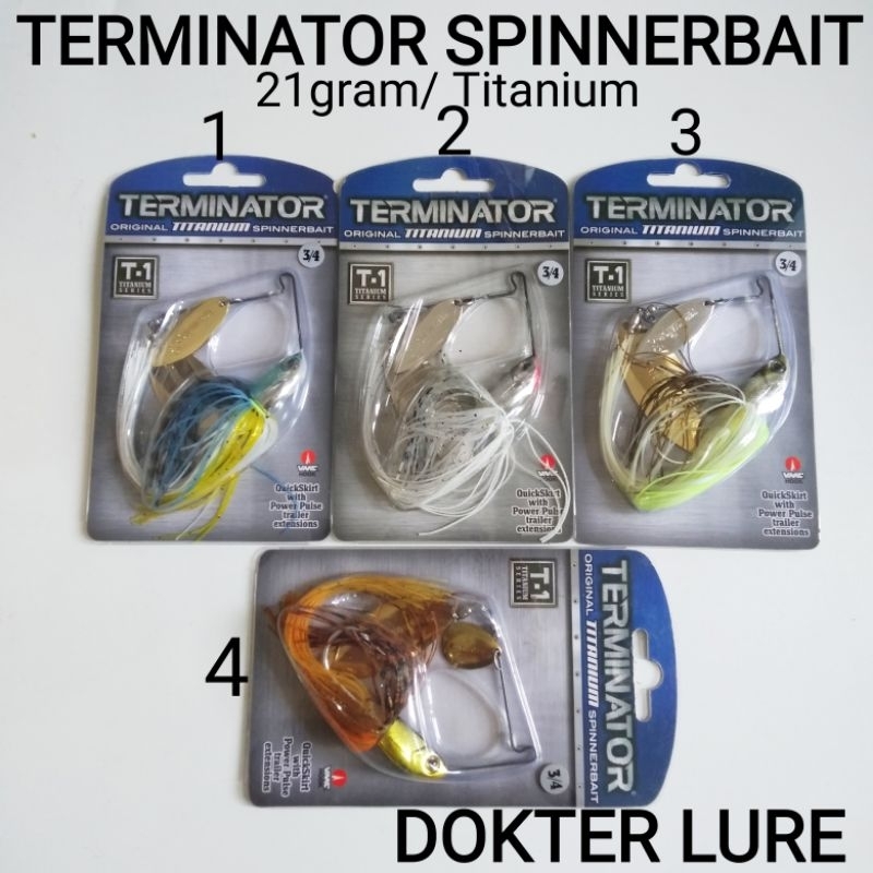 Jual LURE SPINNERBAIT TERMINATOR TITANIUM 21gram UMPAN CASTING GABUS ...