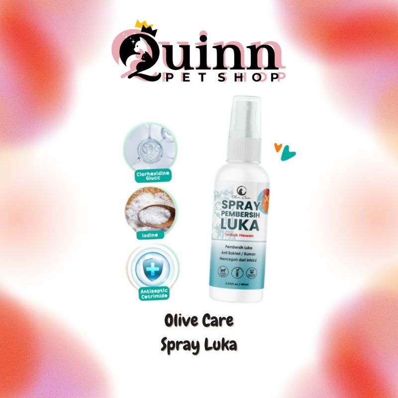 Jual Olive Care Spray Luka Kucing - Untuk Luka Kering dan Basah ...