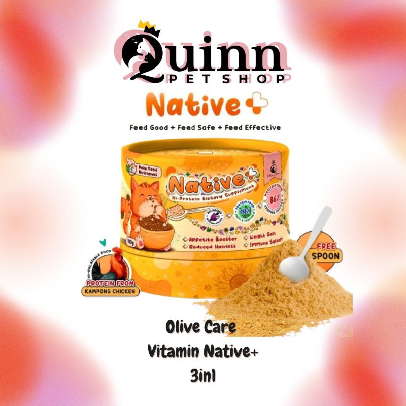 Jual Olive Care Vitamin Native+ - Vitamin Nafsu Makan Kucing - | Shopee ...