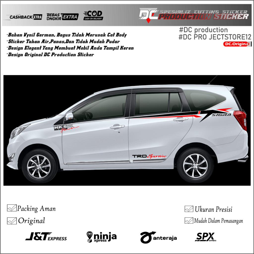 Jual Stiker sticker Mobil Daihatsu Sigra Cutting stiker mobil Sigra Old ...
