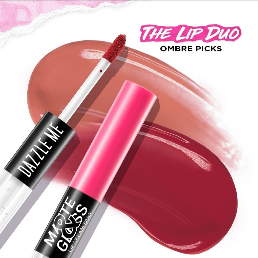 Jual DAZZLE ME MATTE & GLOSS LIP CREAM DUO / DM-LIPS | Shopee Indonesia