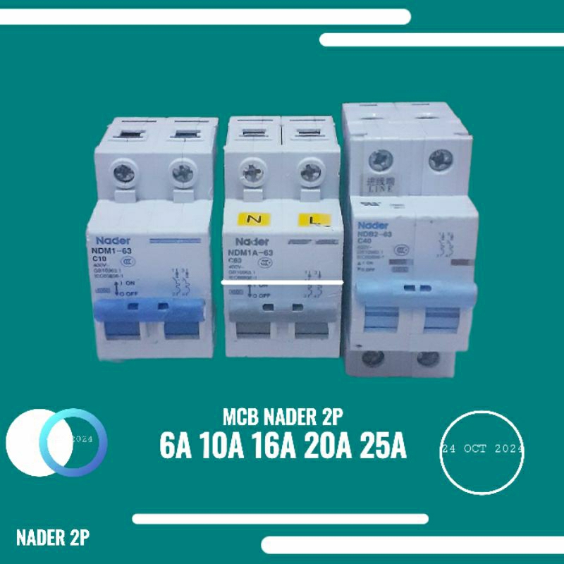 Jual MCB NADER 2P 63A | Shopee Indonesia