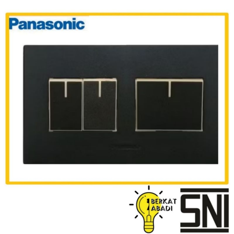 Jual Panasonic Saklar Hotel Seri Engkel Black Style E | Shopee Indonesia