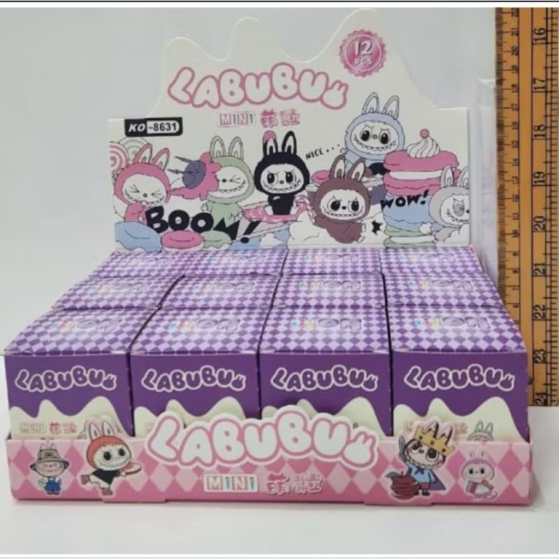 Jual action figure mini chibi labubu blind box kode 8631 set isi 12 ...