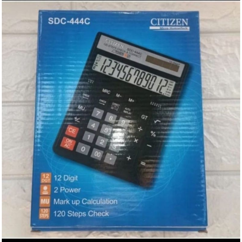 Jual KALKULATOR CITIZEN SDC-444C 12 digit check and correct | Shopee ...