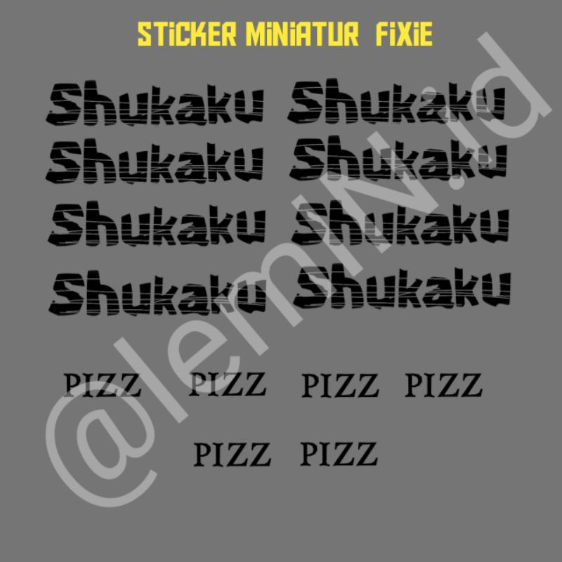 Jual stiker miniatur fixie (SHUKAKU) | Shopee Indonesia
