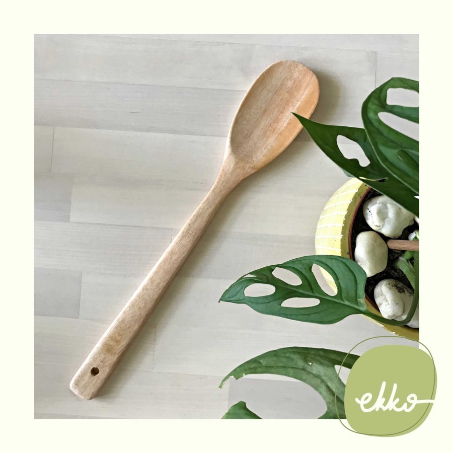 Jual Spatula Kayu - Bulat / Wooden Cooking Spatula Sutil Sodet Kayu ...