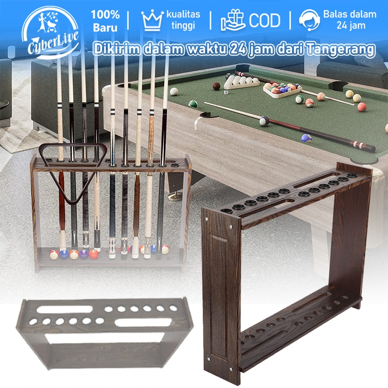 Jual Rak Kayu Billiard Rak Penyimpanan Bola Dan Stick Billiard Cue Rack ...