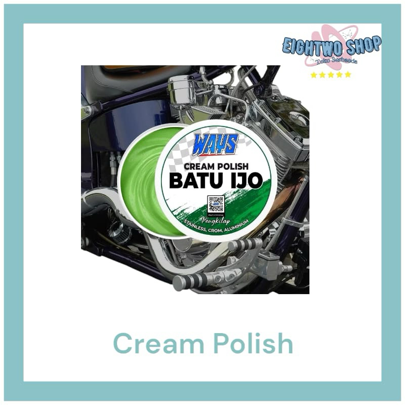 Jual Batu IJO Batu Hijau cream poles Chromium Logam steel merek WAYS 80 ...