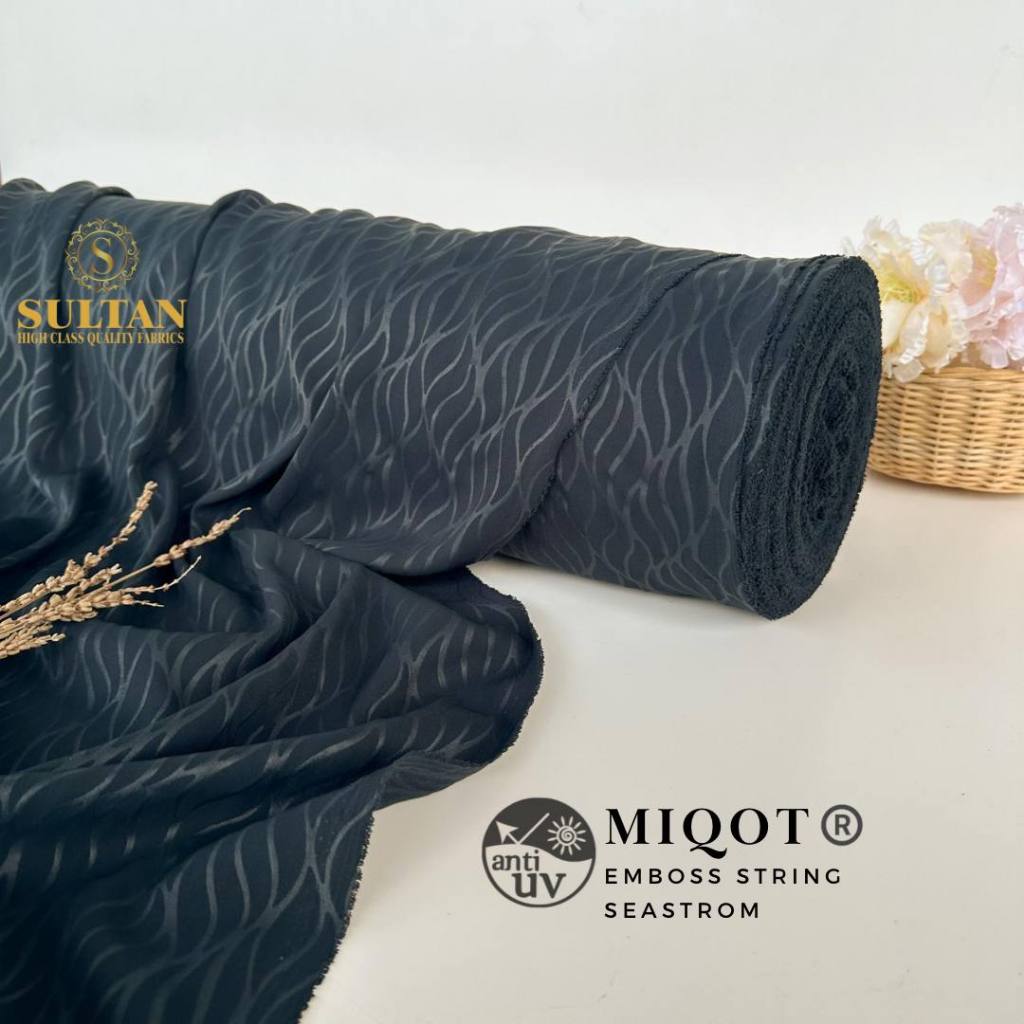Jual KAIN MIQOT ANTI UV SULTAN EMBOSS STRING 50cm | Shopee Indonesia