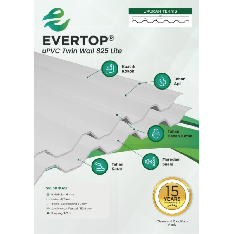 Jual Atap UPVC Evertop Twinwall | Shopee Indonesia