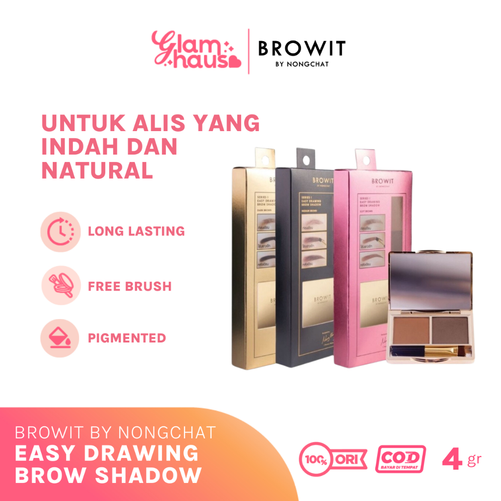 Jual Browit Easy Drawing Eye Brow Shadow Palette By Nongchat | Eyebrow ...