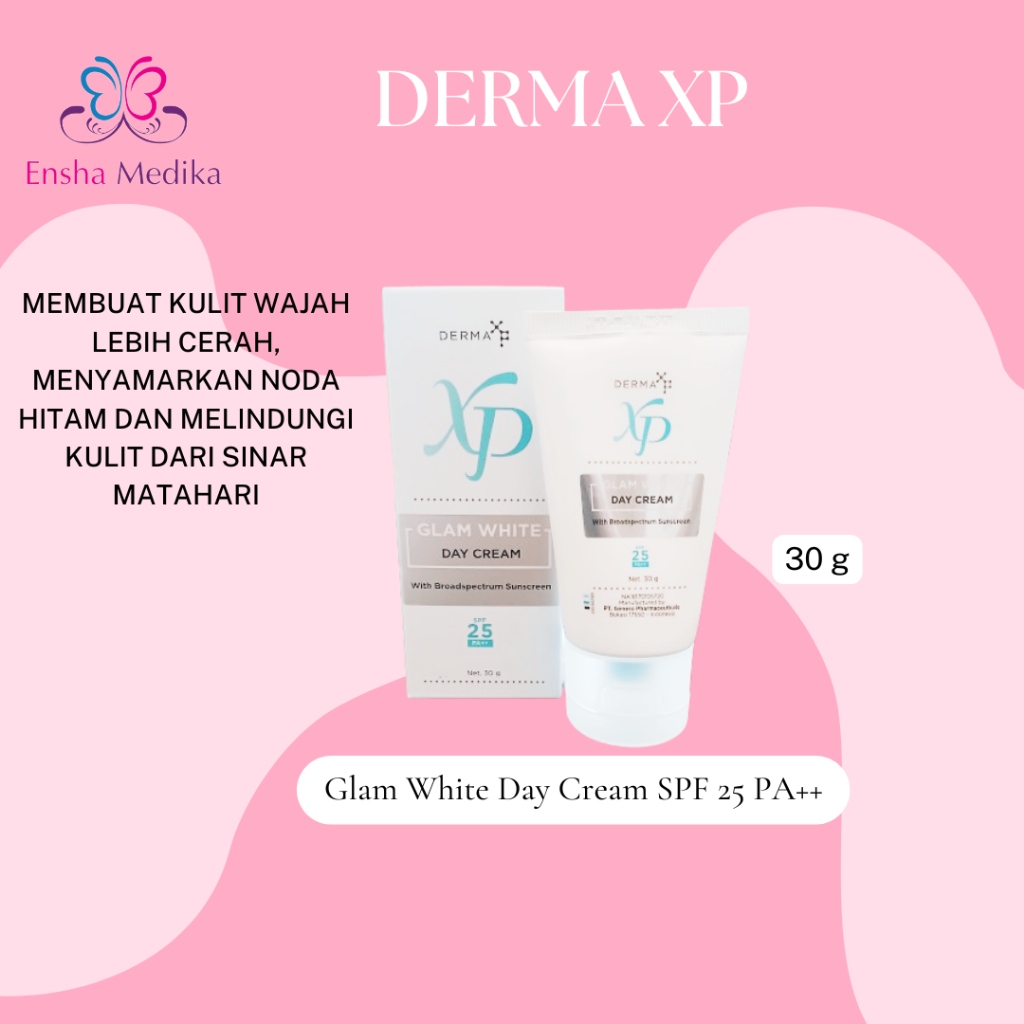 Jual Derma XP Glam White Day Cream SPF 25 PA++ 30 g - Mencerahkan, Menyamarkan Noda Hitam, dan ...