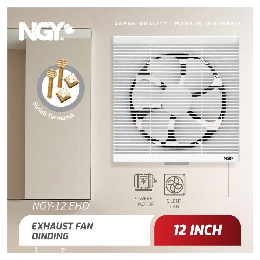 Jual NAGOYA Exhaust Fan Dinding / Kipas Angin Hexos 12 Inch | Shopee ...