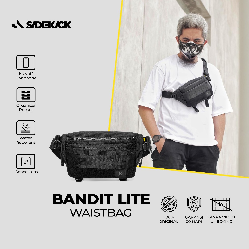 Jual Sidekick Project BANDIT LITE - Waistbag Pria Warna Hitam ...