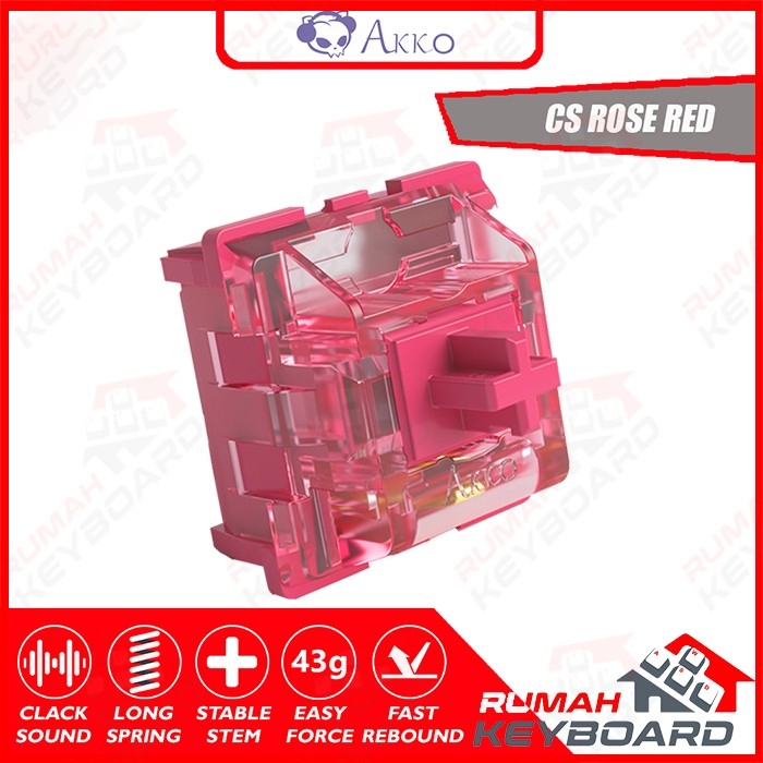 Jual AKKO - Rose - RED - Switch - 3 PIN - 43g - PCB Mount - Linear ...