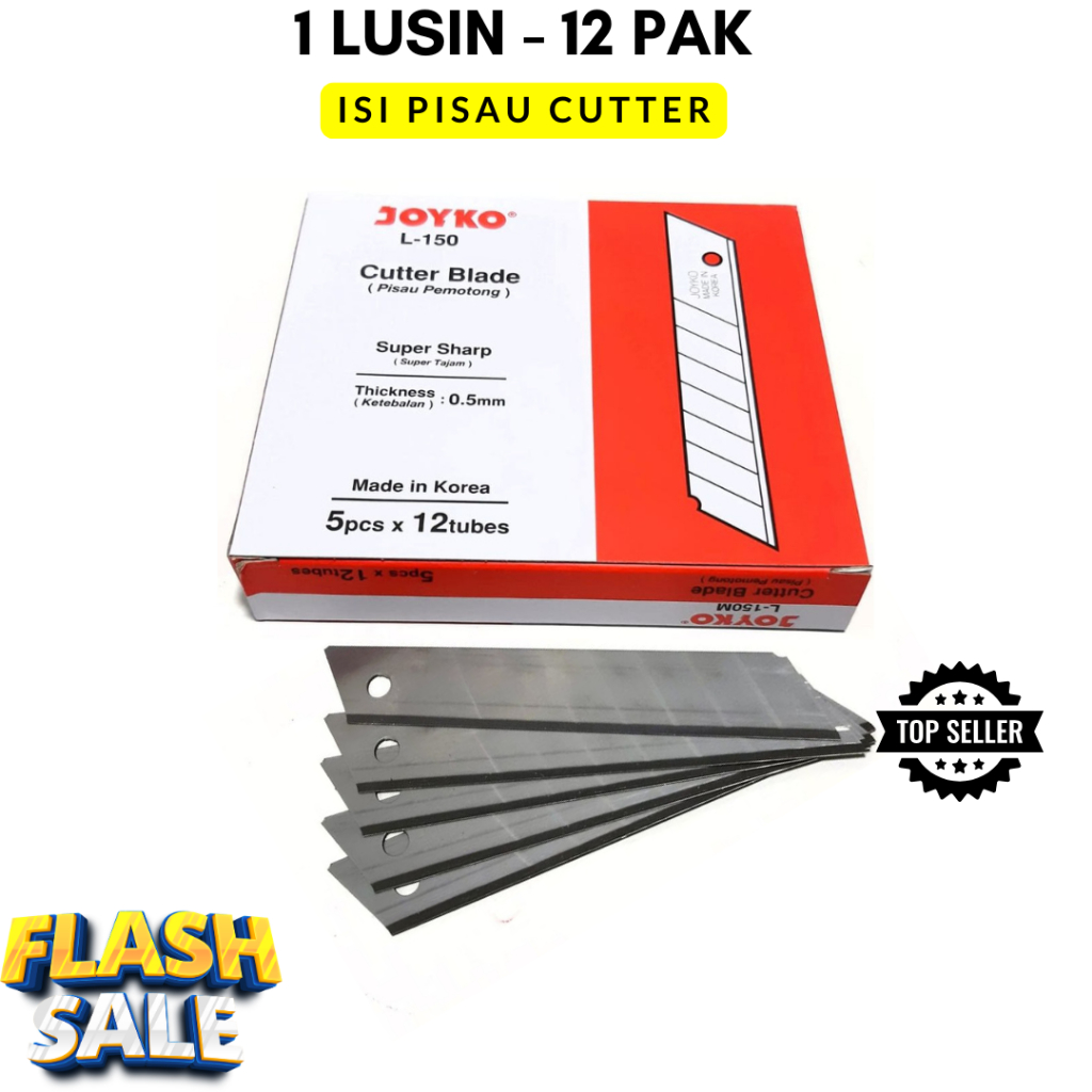 Jual Isi Cutter Besar Joyko L150 - Refill Cutter - 1 Box (12 Kotak ...