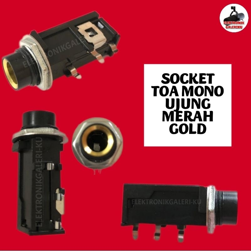 Jual SOCKET TOA MONO UJUNG MERAH GOLD | Shopee Indonesia