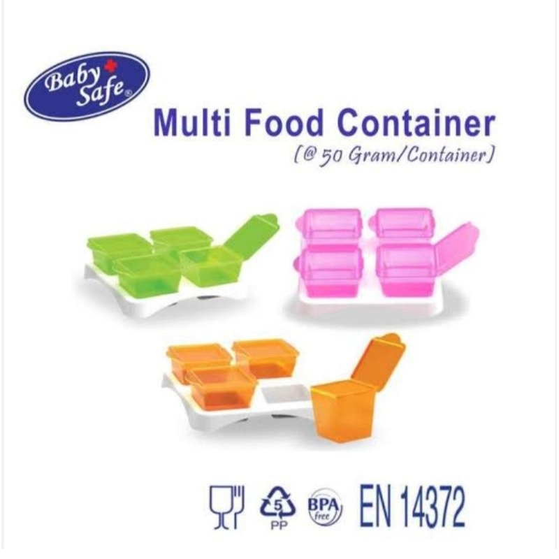 Jual Baby safe multi food container 50ml-tempat penyimpanan Makananbayi ...