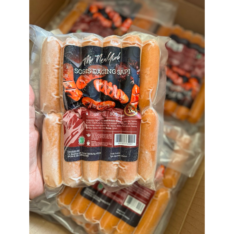 Jual Sosis Bakar Sapi Mr New York 500gr isi 12pcs | Shopee Indonesia