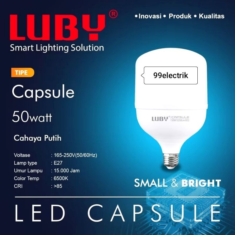 Jual BOHLAM LED / LAMPU LED GARANSI 1 TAHUN LUBY CAPSULE 38W-50W ...