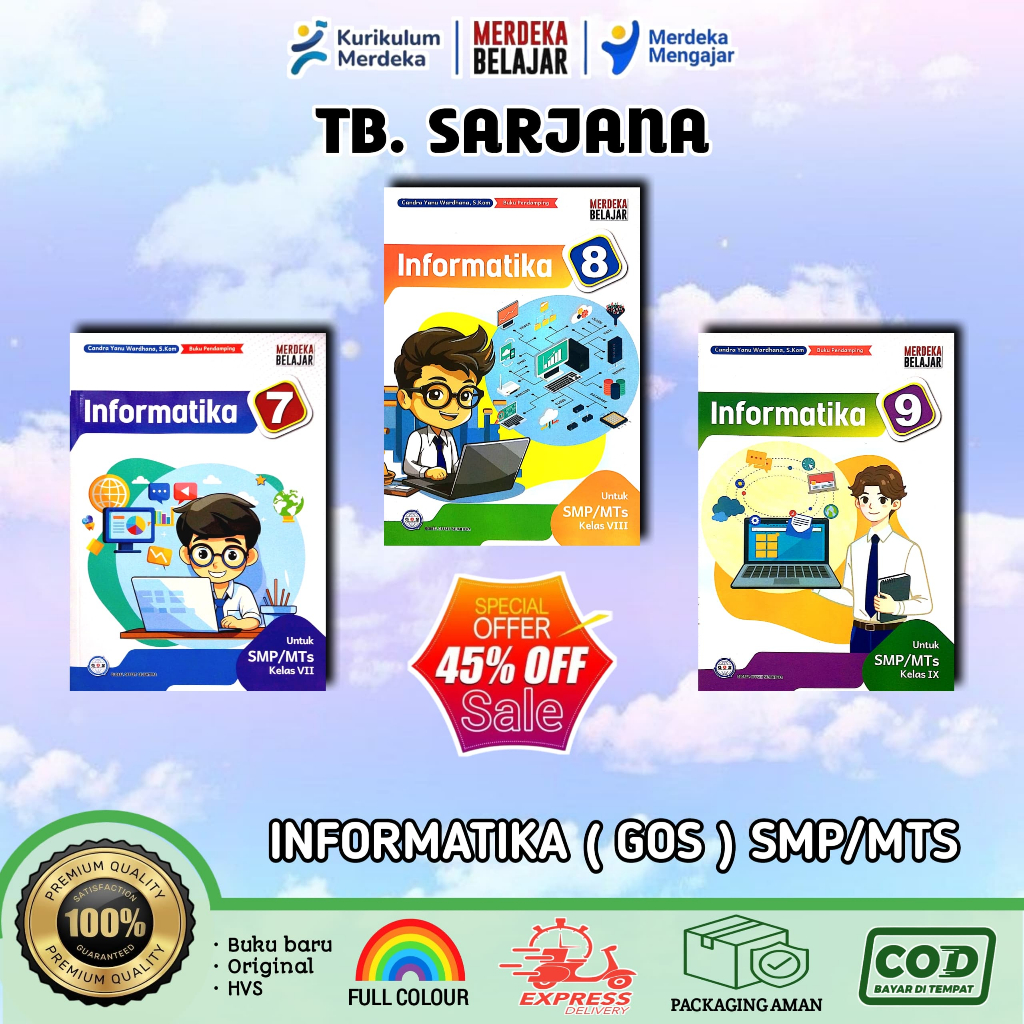 Jual Buku Siswa Pendamping INFORMATIKA Kelas 7,8,9 SMP Kurikulum Merdeka - Global Offset ...