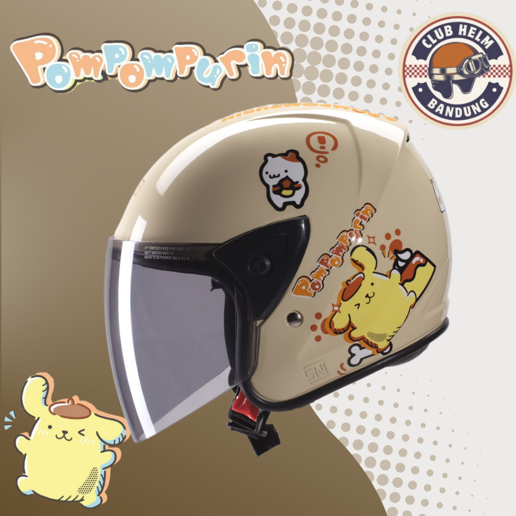 Jual HELM ANAK SNI LUCU JUNIOR KOP COWO CEWE KARAKTER POMPOMPURIN ...
