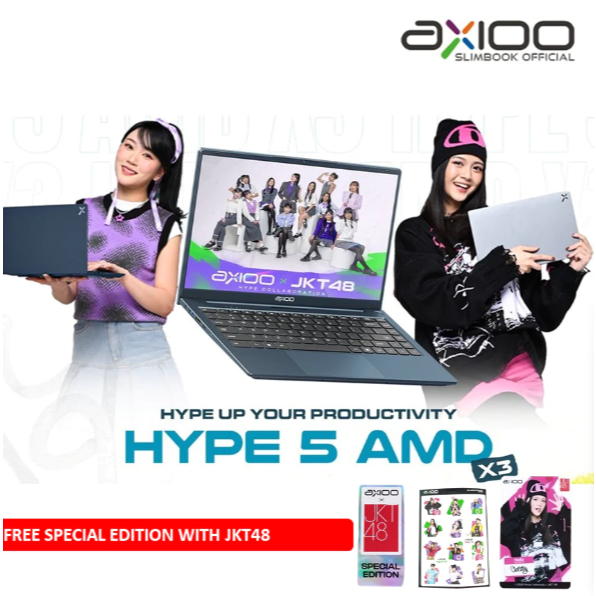 Jual AXIOO HYPE 5 AMD JKT48 X3 RYZEN 5 3500 8GB 256GB DOS /WIN 11 14" FHD IPS BLIT BLUE/GREY ...