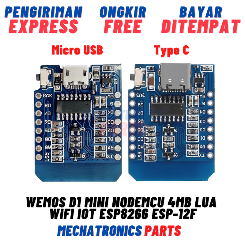 Jual Wemos D1 Mini NodeMcu 4MB Lua Wifi IOT ESP8266 | Shopee Indonesia