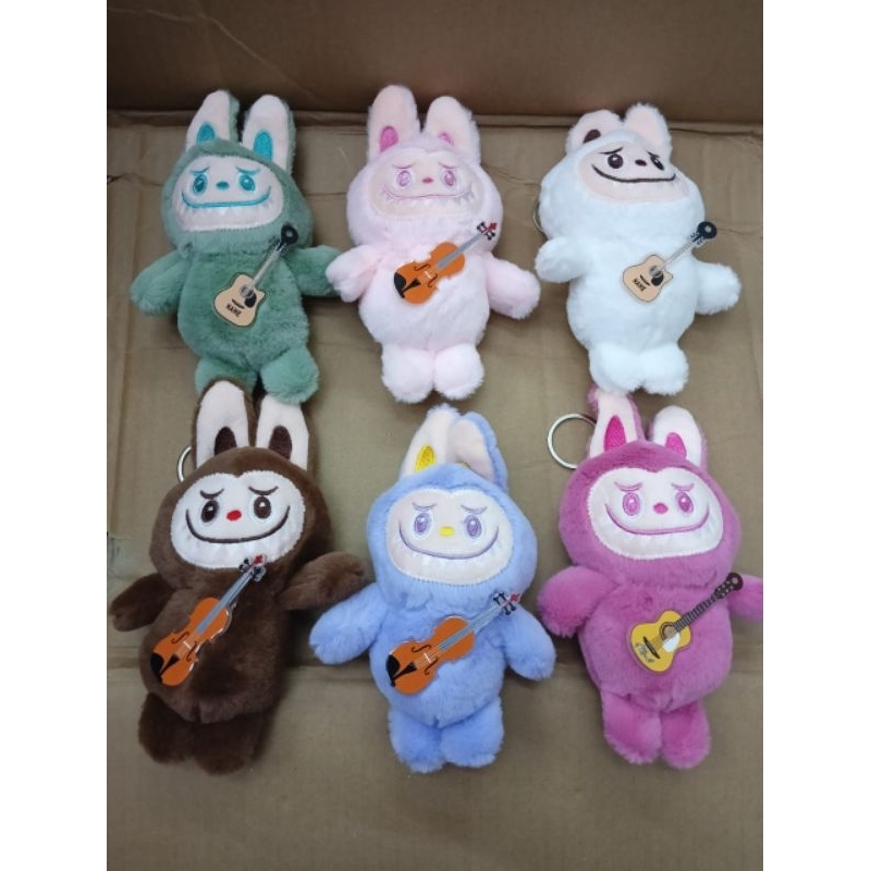 Jual Gantungan Kunci Boneka Labubu Full Body ada Biola Ukuran 17 cm ...