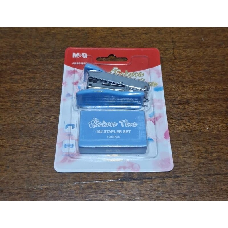 Jual STAPLER MINI ABS916FF M&G / STAPLER KECIL + ISI NO 10 SAKURA TIME ...