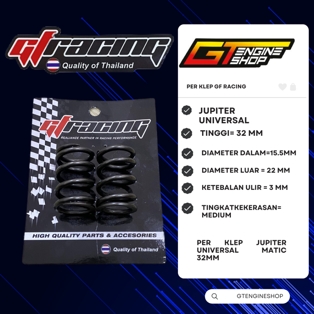 Jual Per klep GF racing jupiter matic universal tinggi 32 mm | Shopee ...