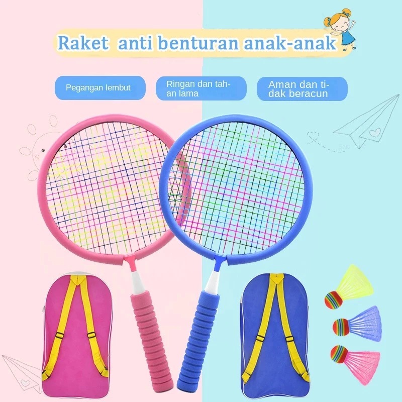 Jual Raket Bulutangkis/ Raket badminton Anak ( Usia 3-6-12 Tahun Untuk ...
