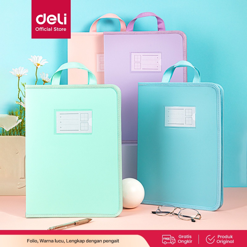 Jual Deli Zip Bag / Map Tas Folder Retsleting Ukuran A4 Lucu 63246 ...